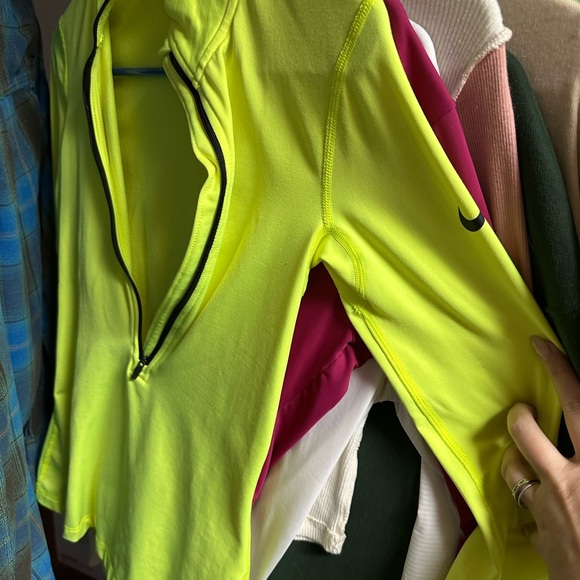 Nike | Tops | Nike Bright Yellow Performance Pullover | Poshmark